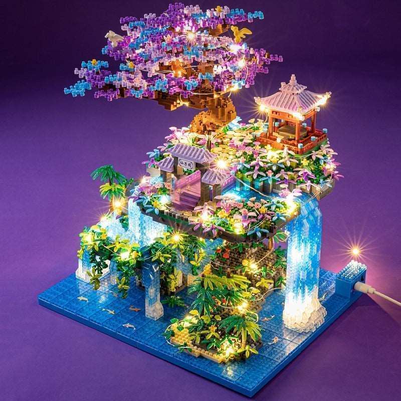 Ancient Japanese Sky Island Dojo Building Blocks - Wakaii