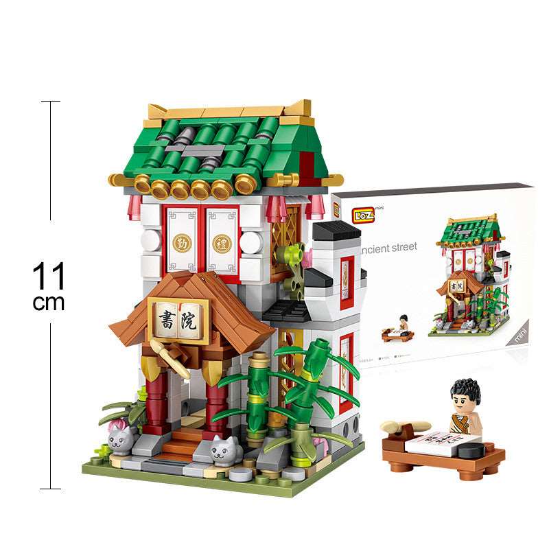 Traditional Chinese Marketplace Building Blocks - Wakaii
