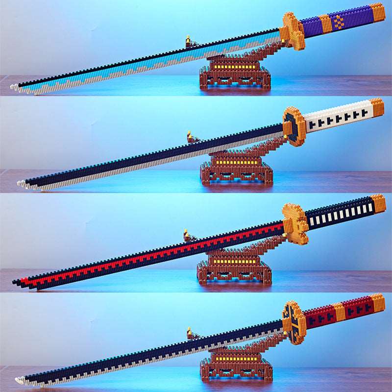 Traditional Japanese Katana Building Blocks - Wakaii